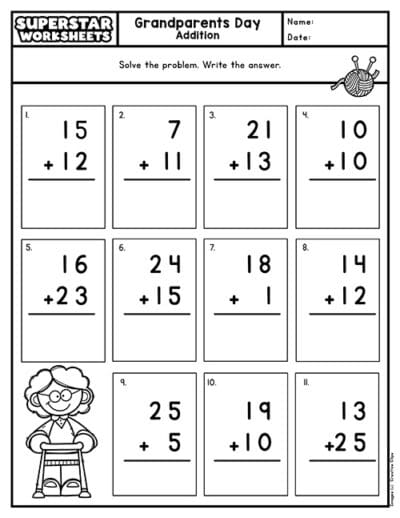Grandparents Day Printables - Superstar Worksheets