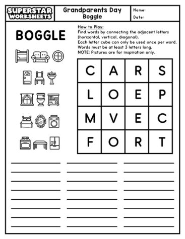 Grandparents Day Worksheets (Free Printables) - Superstar Worksheets