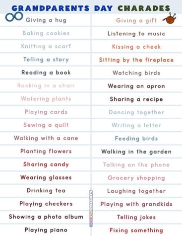 Grandparents Day Printables - Superstar Worksheets