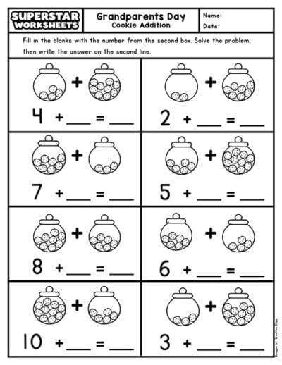 Grandparents Day Worksheets (Free Printables) - Superstar Worksheets