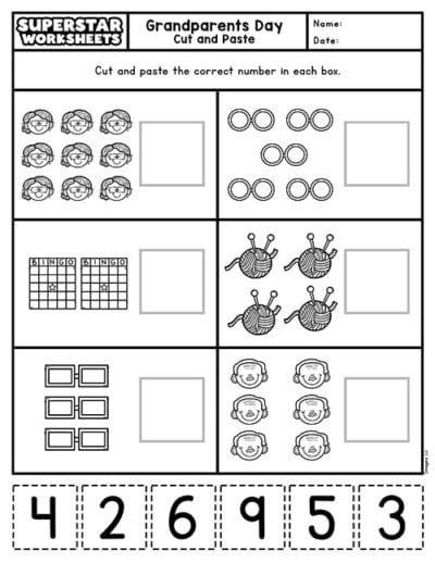 Grandparents Day Printables - Superstar Worksheets