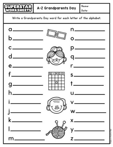 Grandparents Day Printables - Superstar Worksheets