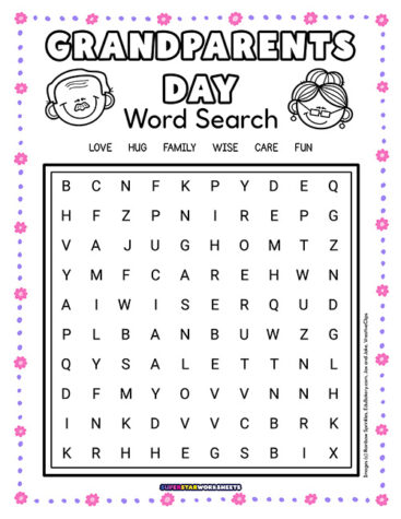 Grandparents Day Printables - Superstar Worksheets