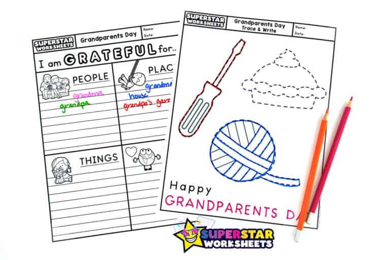 Grandparents Day Printables - Superstar Worksheets