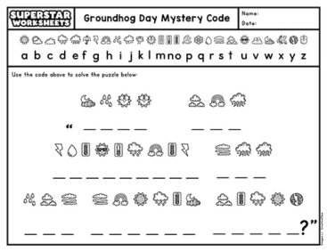 Groundhog Day Worksheets - Superstar Worksheets