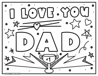 Father's Day Coloring Pages (Free Printables) - Superstar Worksheets