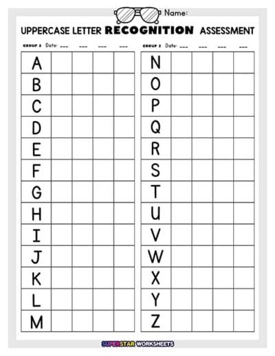 Letter Recognition Worksheets - Superstar Worksheets