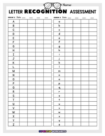 Letter Recognition Worksheets - Superstar Worksheets
