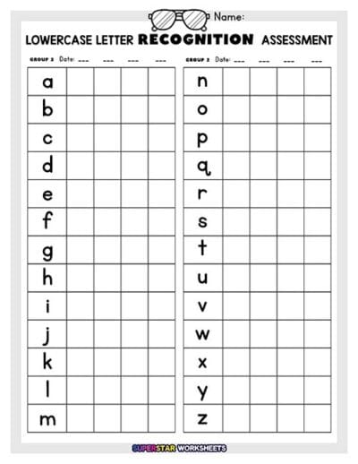 Letter Recognition Worksheets - Superstar Worksheets