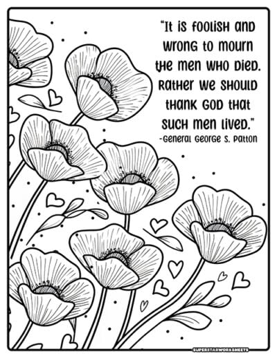 Memorial Day Coloring Pages (Free Printables) - Superstar Worksheets