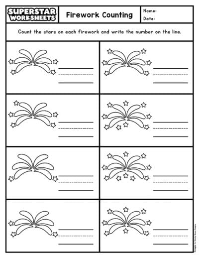 New Year's Day Worksheets (Free Printables) - Superstar Worksheets