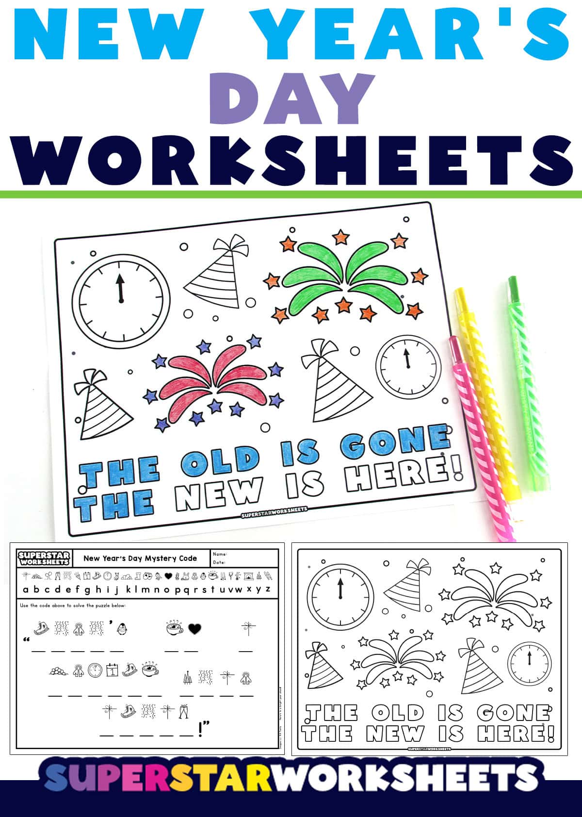 New Year's Day Worksheets - Superstar Worksheets