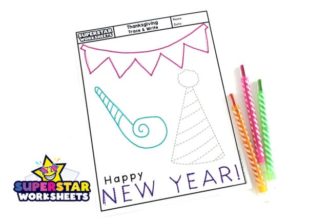 New Year's Day Worksheets (Free Printables) - Superstar Worksheets