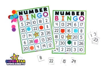 Number BINGO - Superstar Worksheets