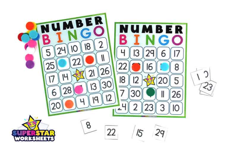 Number BINGO - Superstar Worksheets