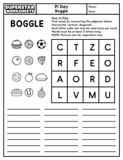Pi Day Worksheets (Free Printables) - Superstar Worksheets