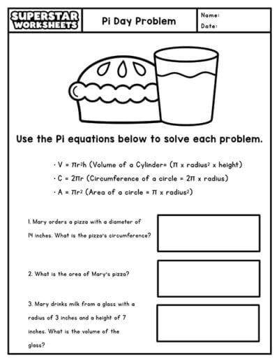 Pi Day Worksheets - Superstar Worksheets