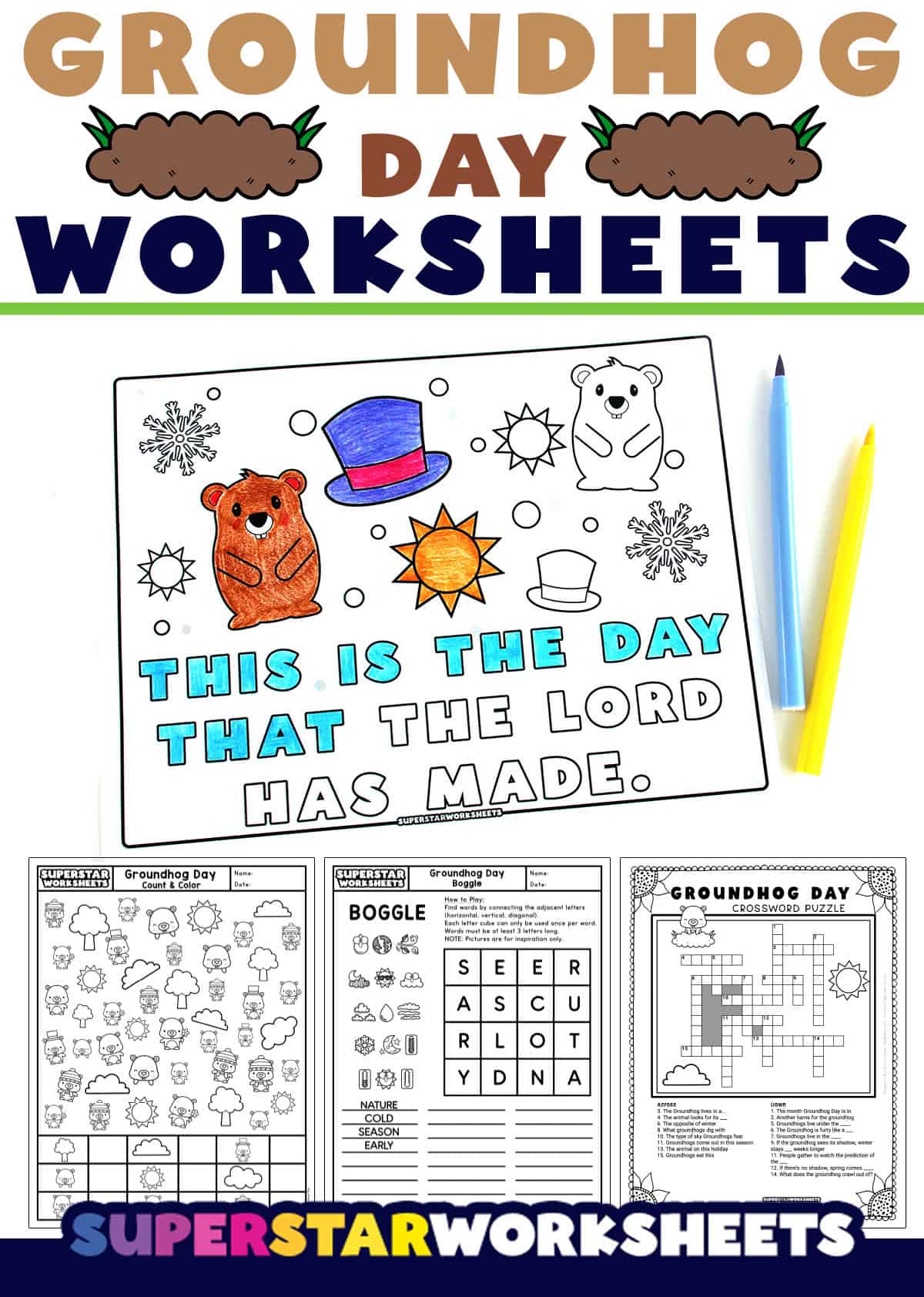 Groundhog Day Worksheets (Free Printables) - Superstar Worksheets