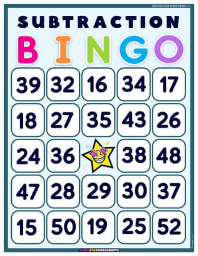 Double Digit Subtraction - Superstar Worksheets
