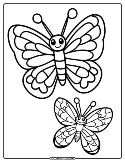 Butterfly Coloring Pages (Free Printables) - Superstar Worksheets