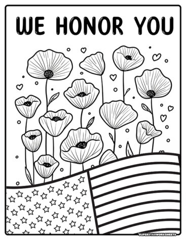 Memorial Day Coloring Pages (Free Printables) - Superstar Worksheets