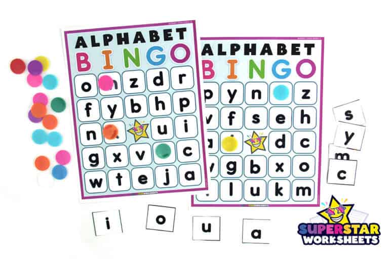 Alphabet BINGO - Superstar Worksheets