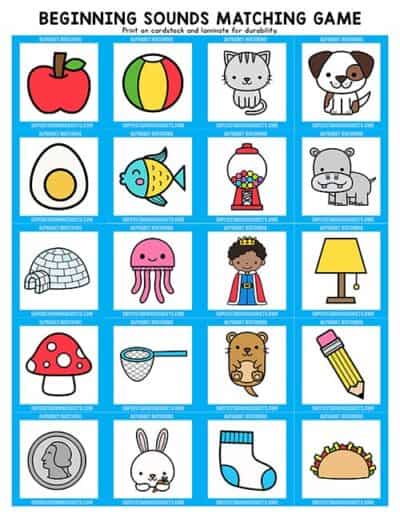 Matching Game Printables - Superstar Worksheets