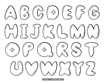 Bubble Letters - Superstar Worksheets