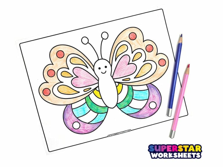 Butterfly Coloring Pages (Free Printables) - Superstar Worksheets