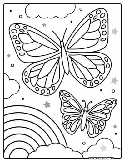Butterfly Coloring Pages (Free Printables) - Superstar Worksheets