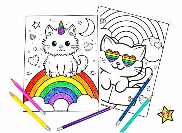 Kitten Coloring Pages (Free Printables) - Superstar Worksheets