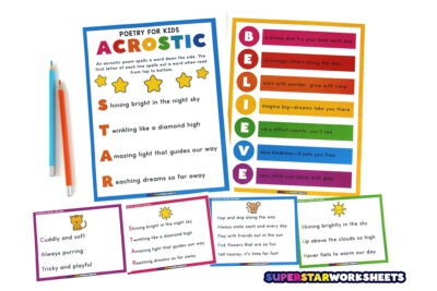Poetry for Kids - Superstar Worksheets