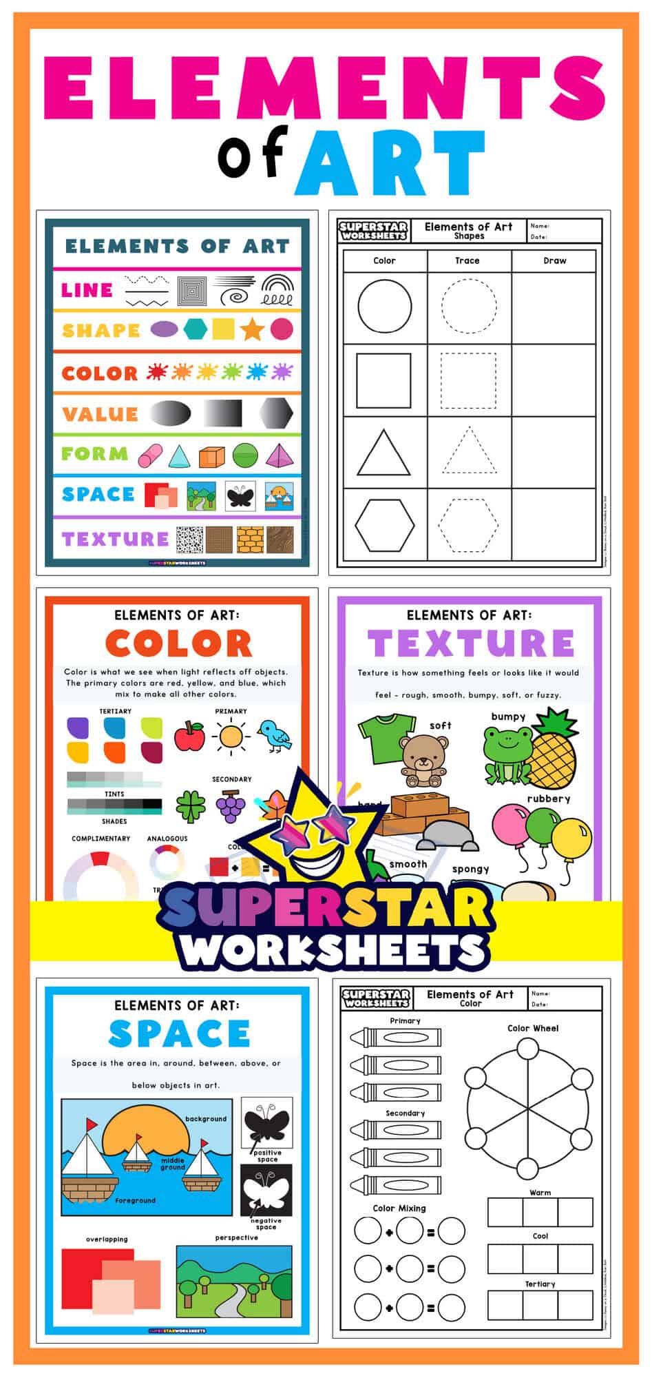 Elements of Art (Free Printables) - Superstar Worksheets