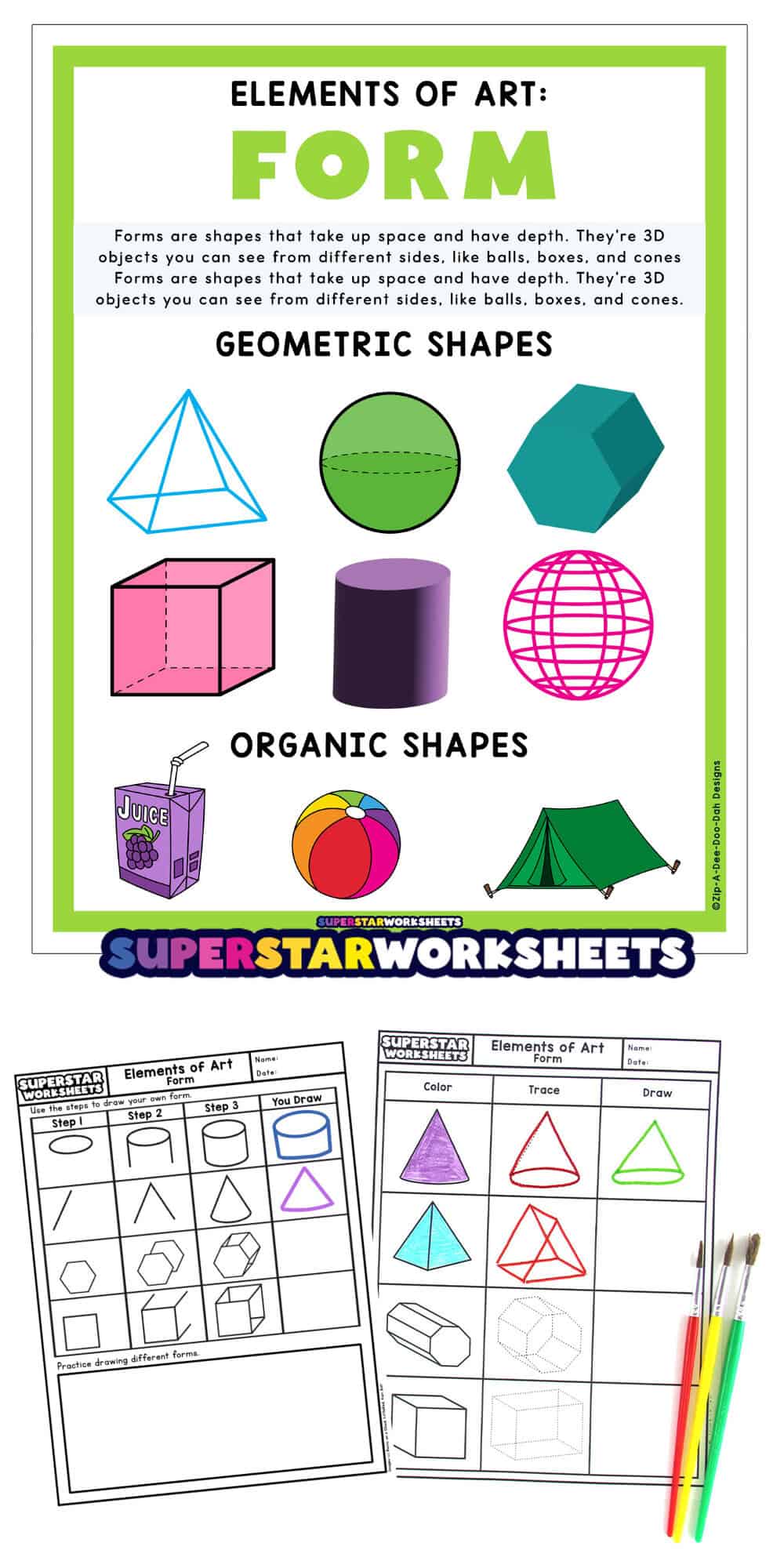 Elements of Art (Free Printables) - Superstar Worksheets