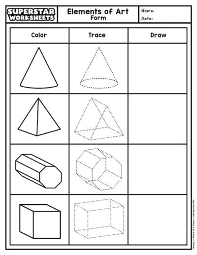 Elements of Art - Superstar Worksheets