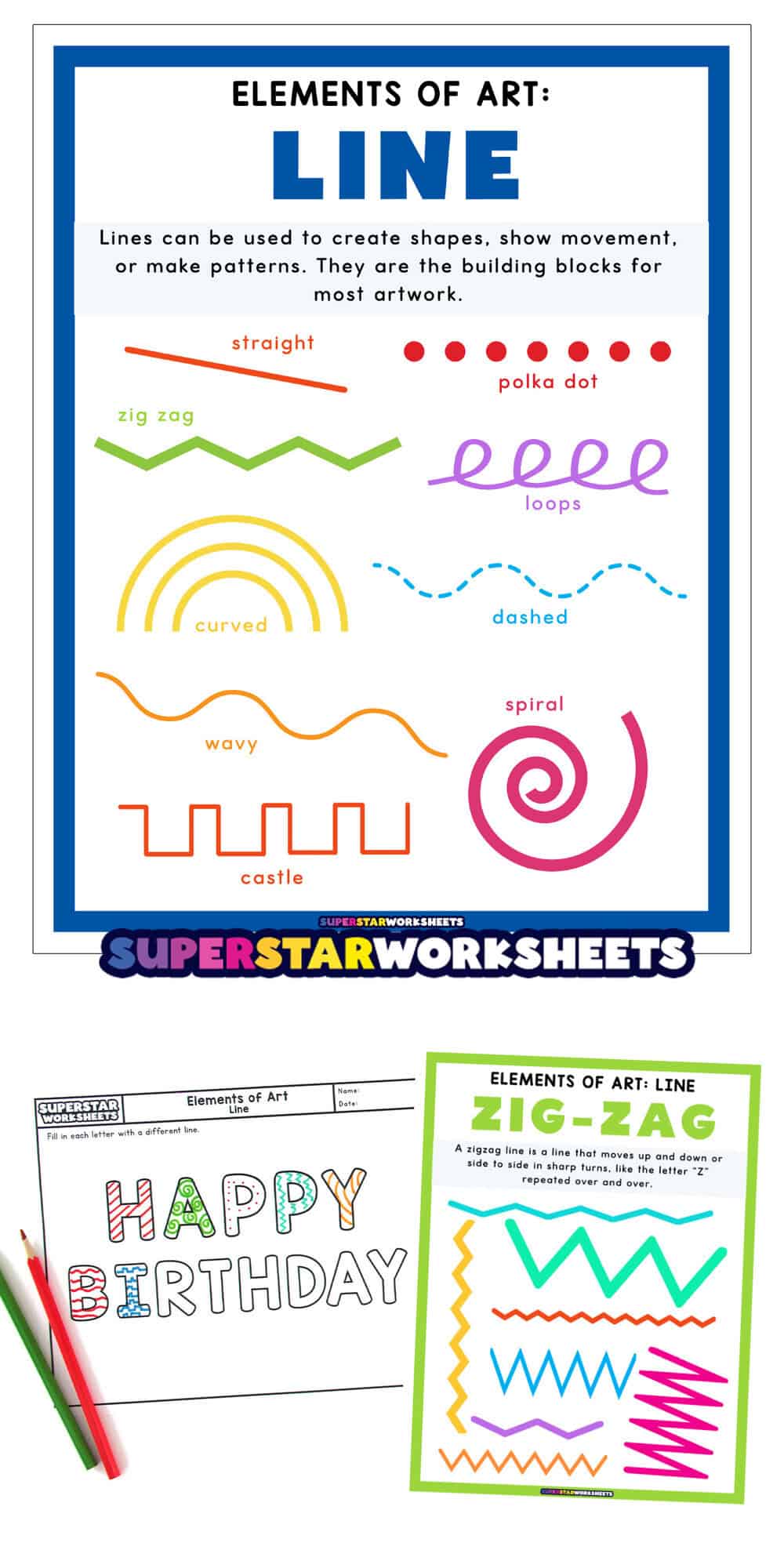 Elements of Art (Free Printables) - Superstar Worksheets
