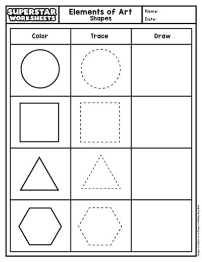 Elements of Art (Free Printables) - Superstar Worksheets