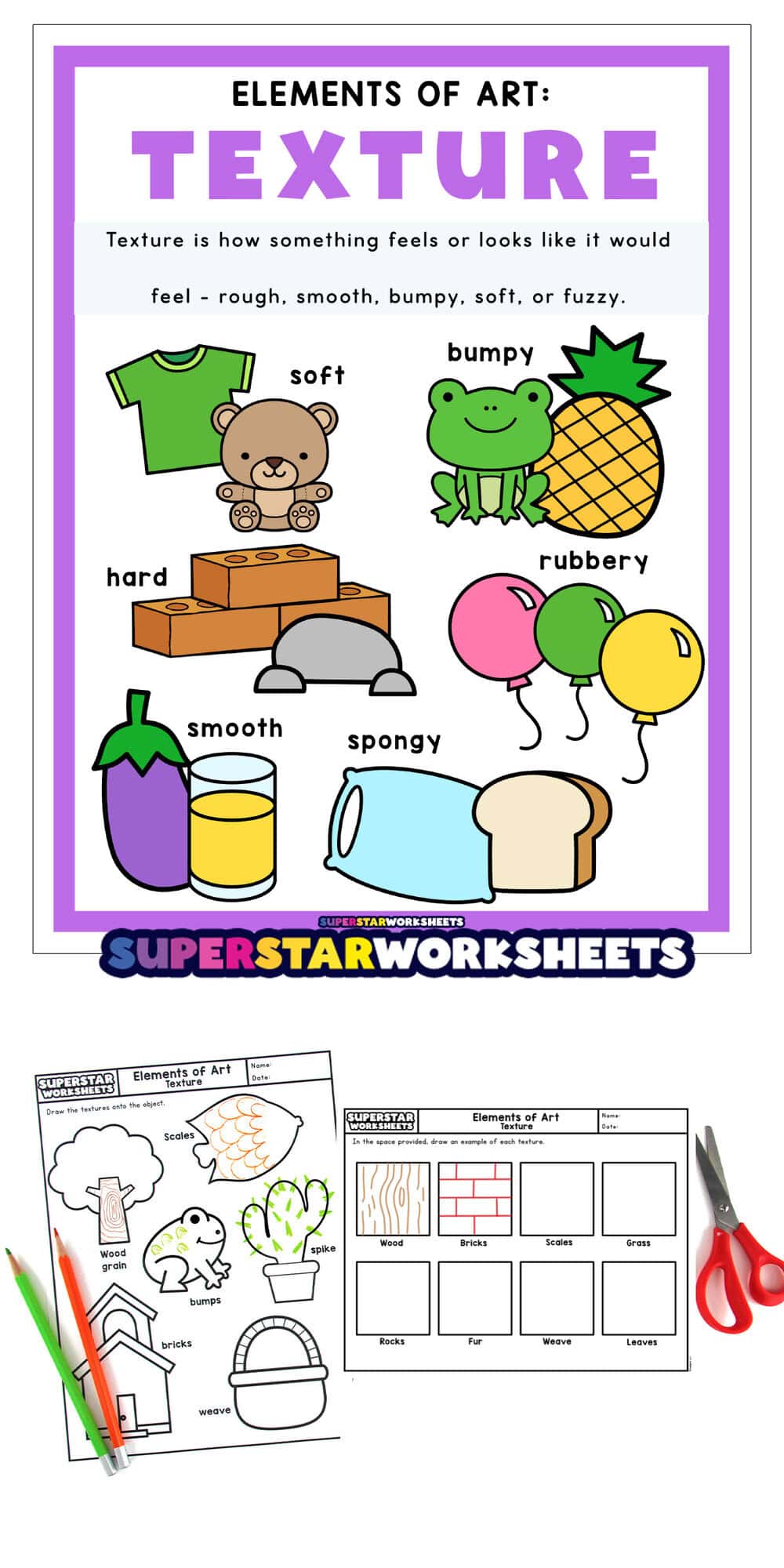 Elements of Art (Free Printables) - Superstar Worksheets