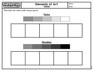Elements of Art (Free Printables) - Superstar Worksheets