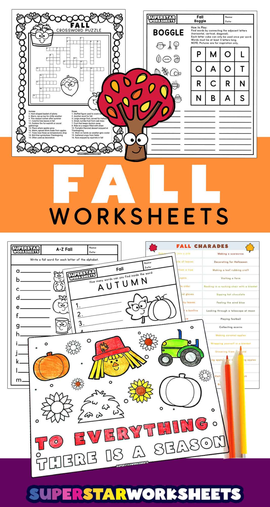 Fall Worksheets - Superstar Worksheets