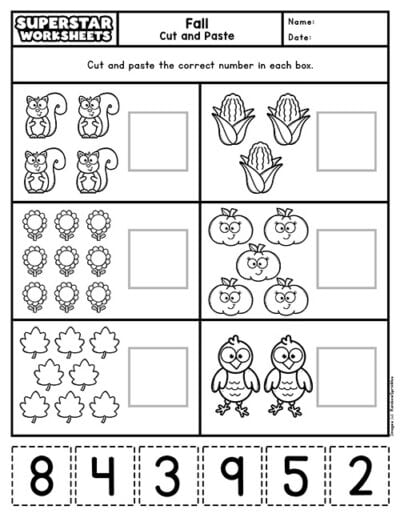 Fall Worksheets - Superstar Worksheets