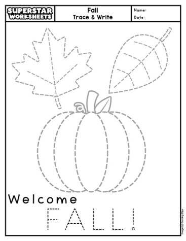 Fall Worksheets (Free Printables) - Superstar Worksheets