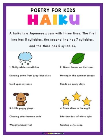 Poetry for Kids - Superstar Worksheets
