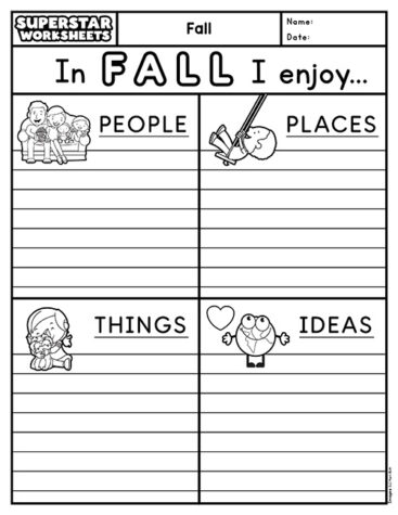 Fall Worksheets - Superstar Worksheets
