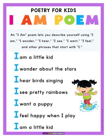 Poetry for Kids - Superstar Worksheets