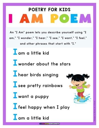 Poetry for Kids - Superstar Worksheets