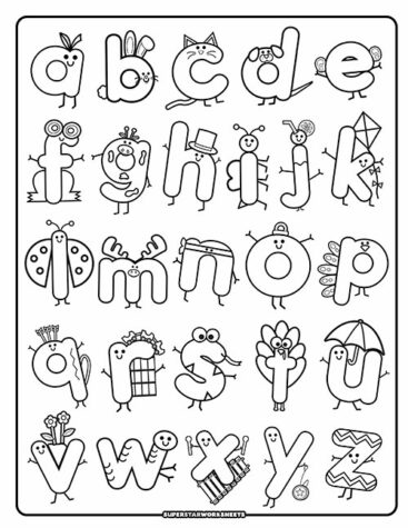 Alphabet Coloring Pages - Superstar Worksheets