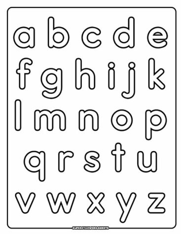 Alphabet Coloring Pages - Superstar Worksheets