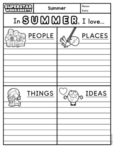 Summer Worksheets - Superstar Worksheets