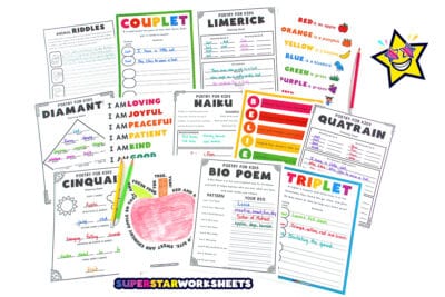Poetry for Kids - Superstar Worksheets